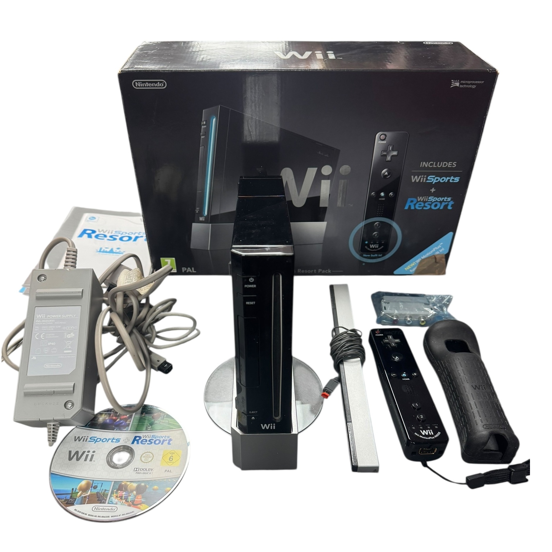 Pre-owned Nintendo Wii Black Console Boxed Wii Sports Edition Nintendo ...